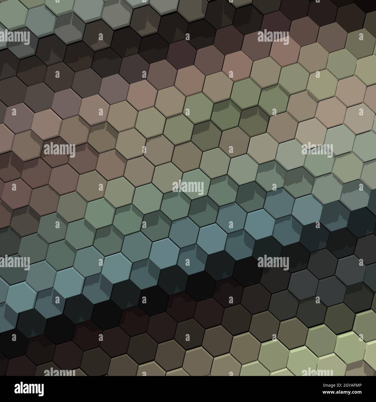 3d hexagon wave pattern hi-res stock photography and images - Alamy