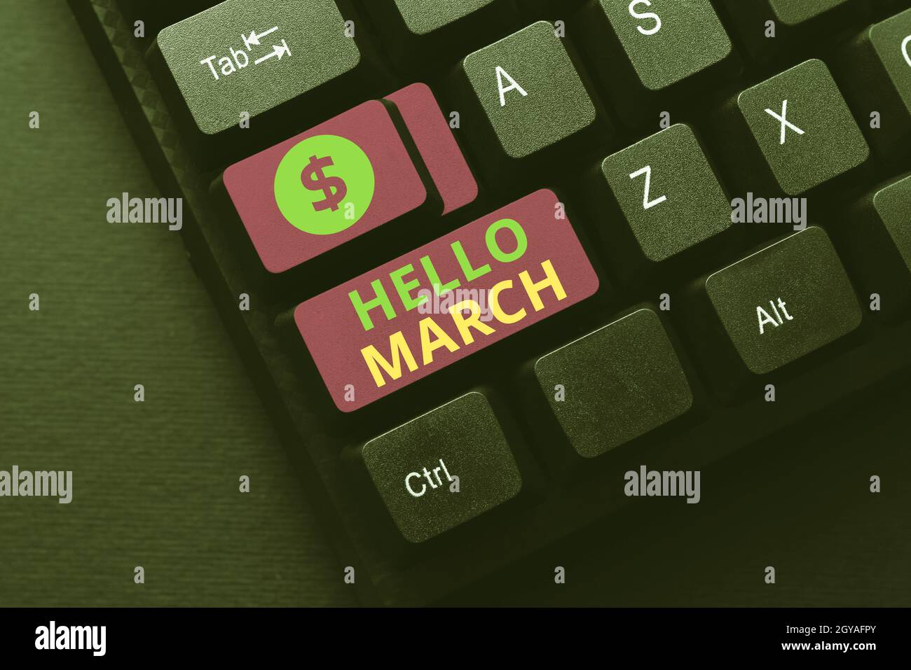 Hand writing sign Hello March, Word for a greeting expression used when ...