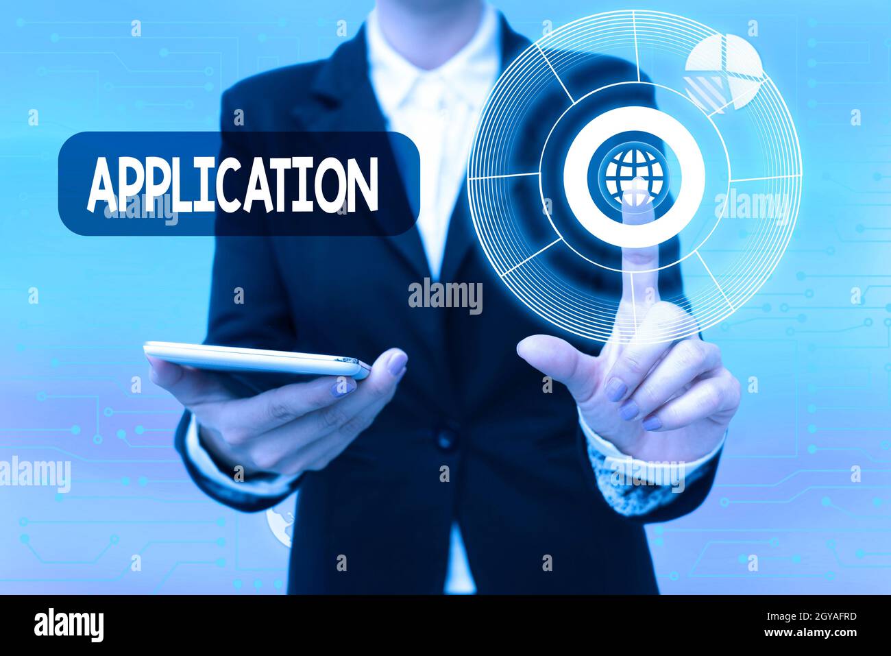 Text showing inspiration Application, Concept meaning an order for ...