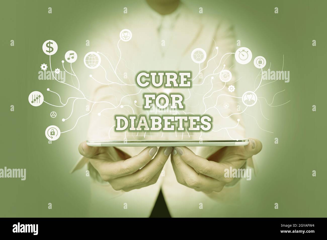 Text sign showing Cure For Diabetes, Business overview looking for ...