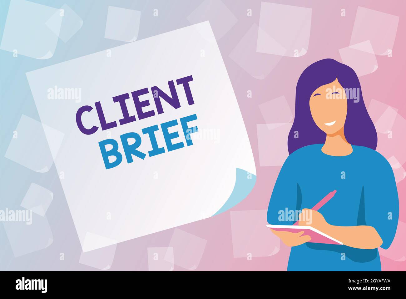 Text sign showing Client Brief, Business overview A documents bounded ...