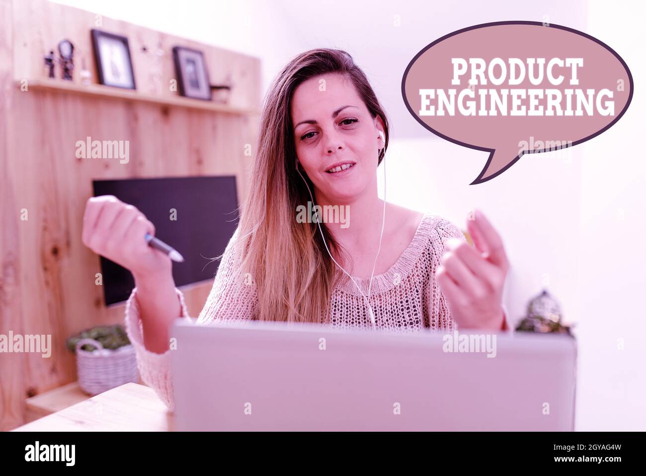 Hand writing sign Product Engineering, Business approach process of ...