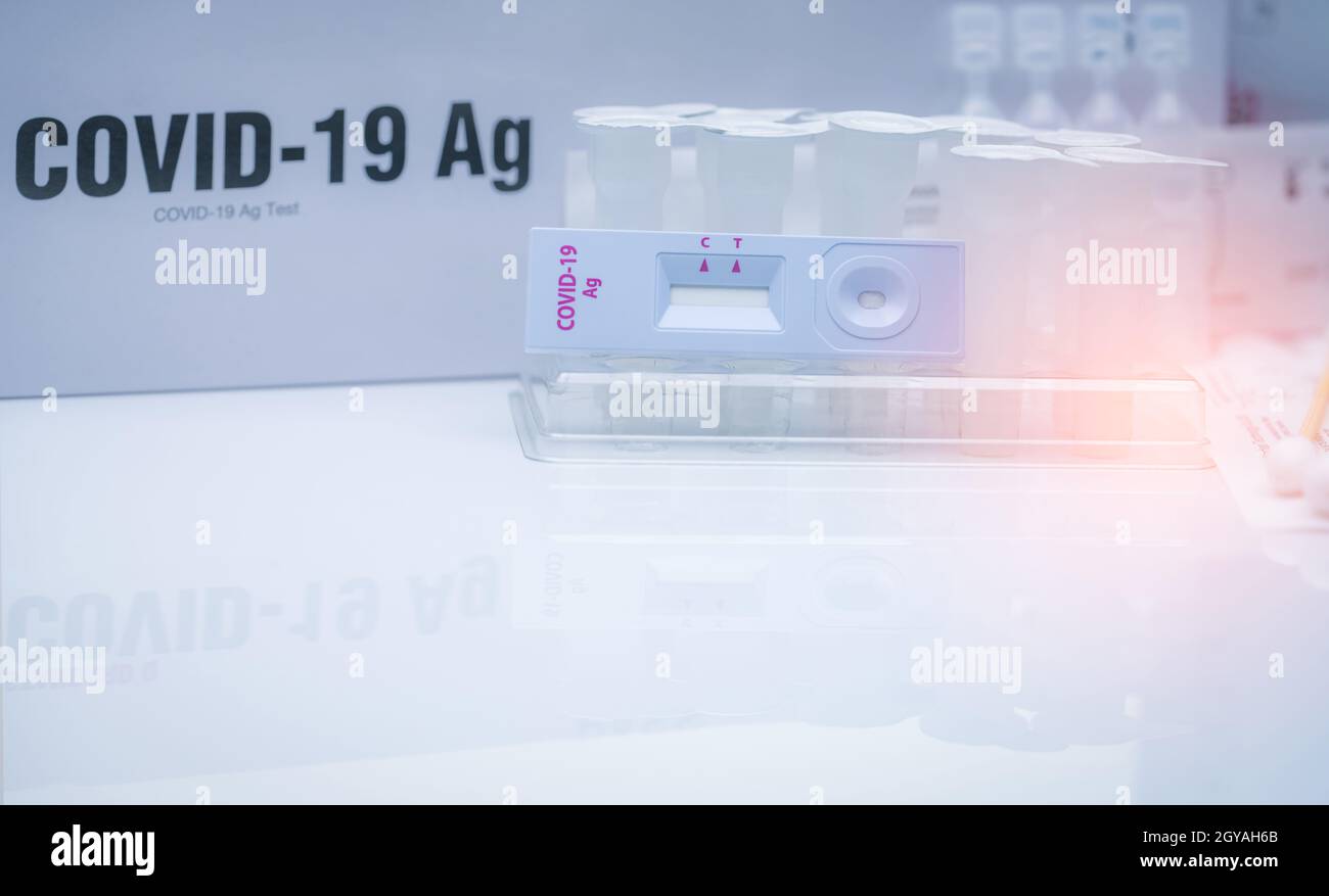 Covid 19 antigen self test for nasal swab. Antigen test kit for home ...