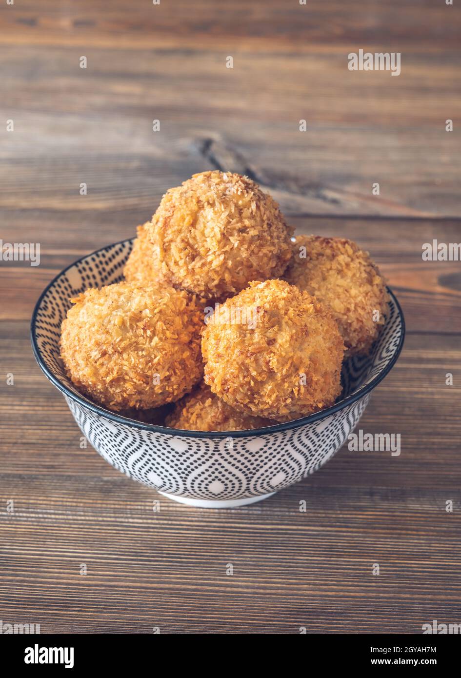 Bowl of breaded and deep fried Croquettes Stock Photo - Alamy