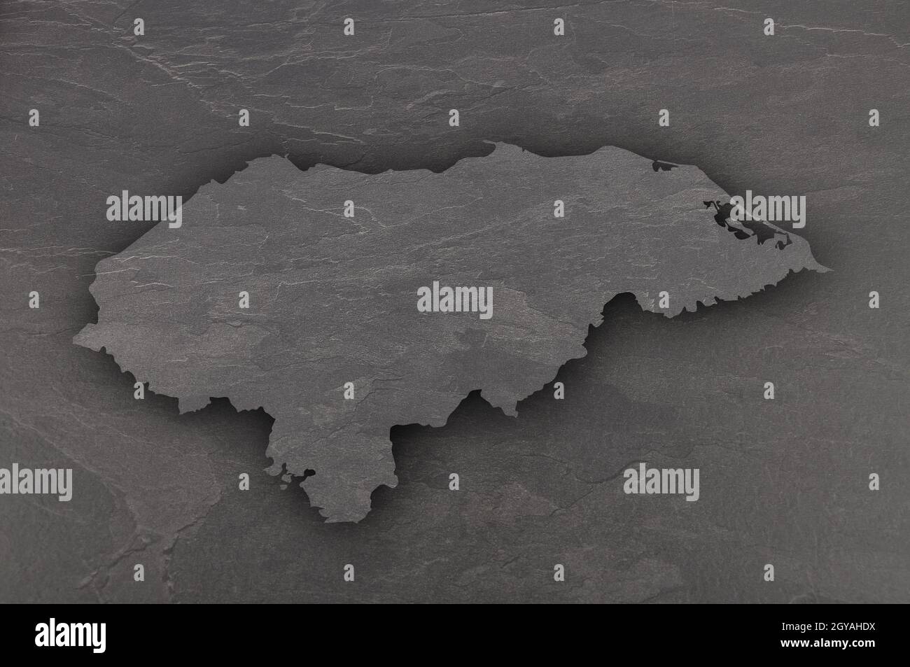 Map of Honduras on dark slate Stock Photo - Alamy