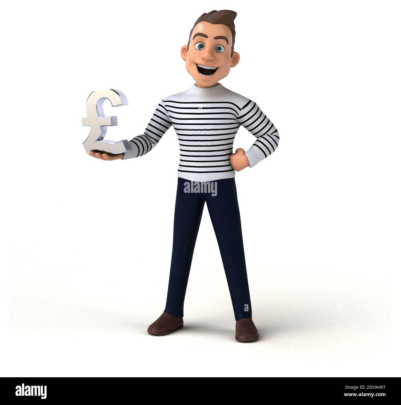 Fun 3D cartoon casual character Stock Photo - Alamy