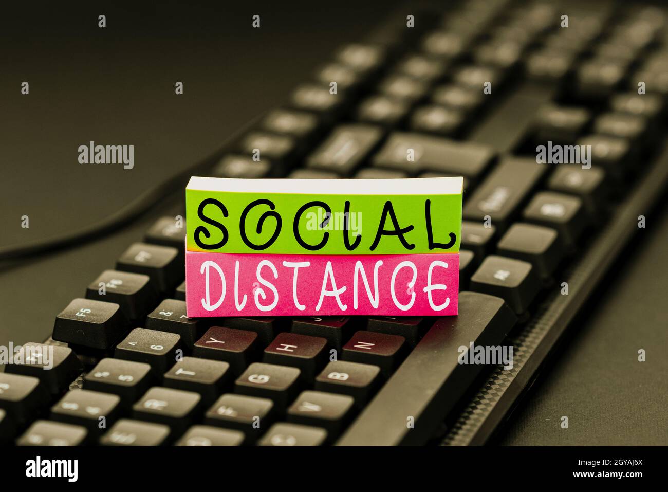 Text showing inspiration Social Distance, Word Written on degree of ...