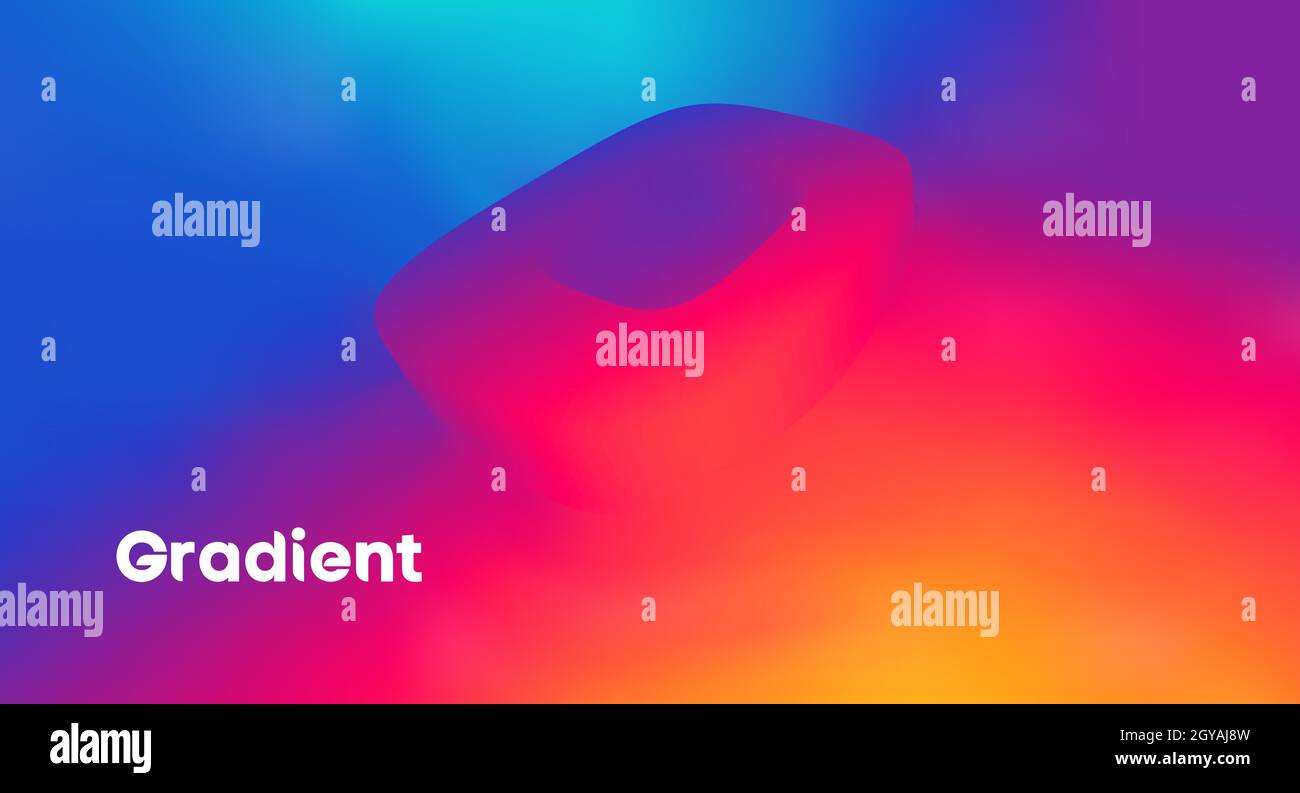 Purple blue red yellow gradient wave. Neon gradient graphic color ...