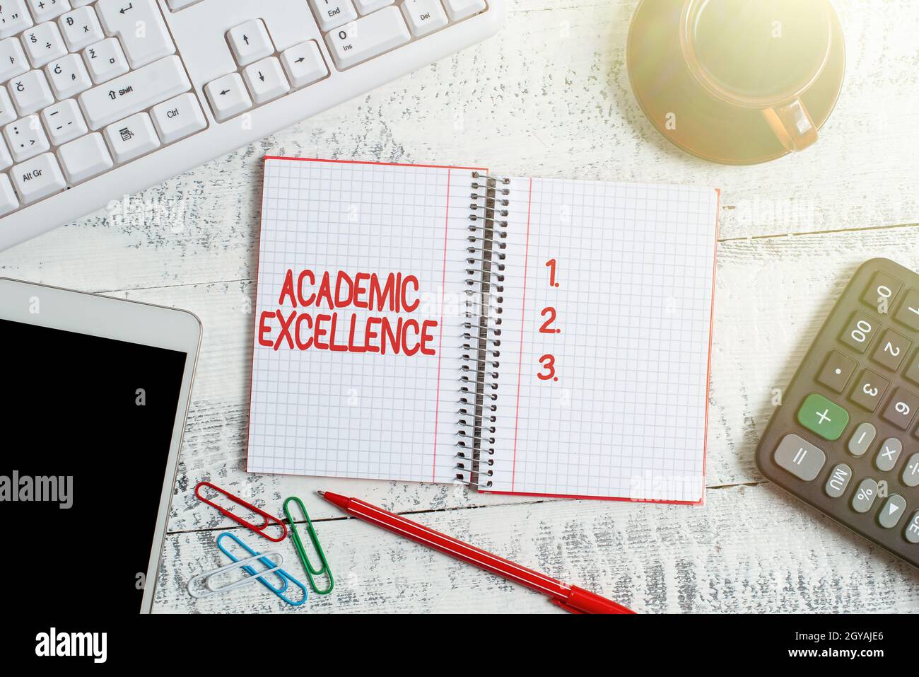 Text sign showing Academic Excellence, Business approach Achieving high ...