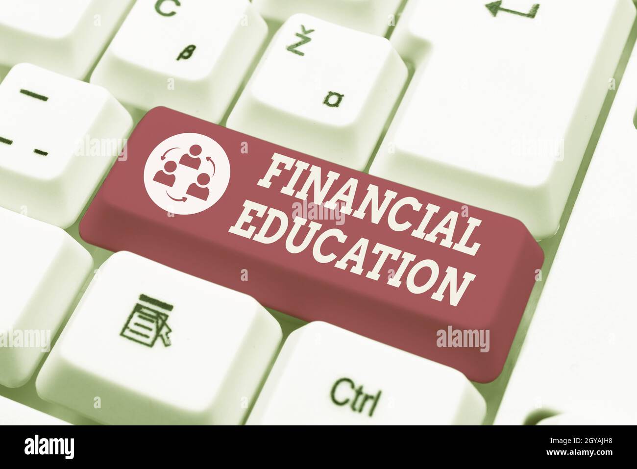 Text caption presenting Financial Education, Conceptual photo education ...