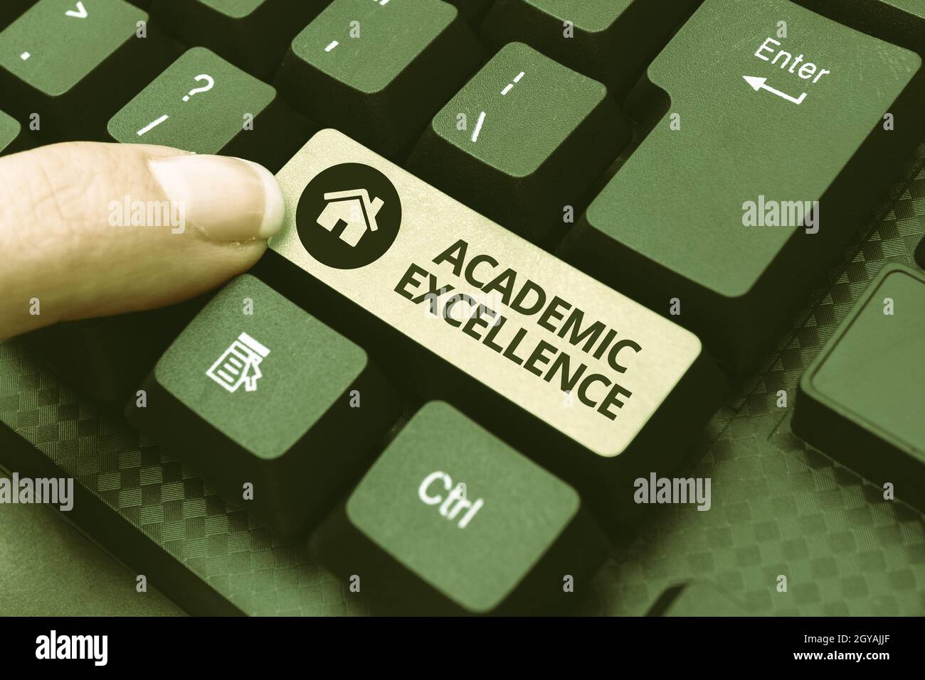 Text caption presenting Academic Excellence, Conceptual photo Achieving ...