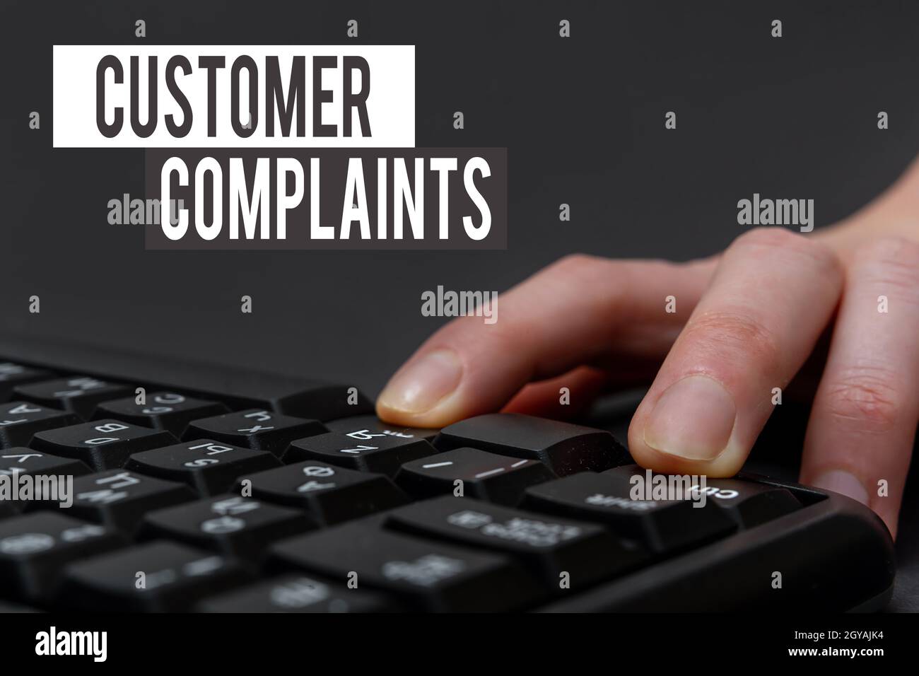Handwriting text Customer Complaints, Business concept expression of ...