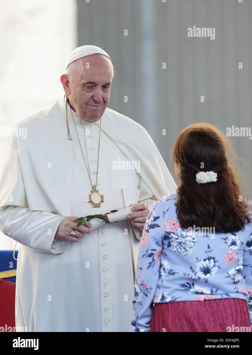 October 7, 2021 - POPE FRANCIS during the interfaith Prayer for Peace ...