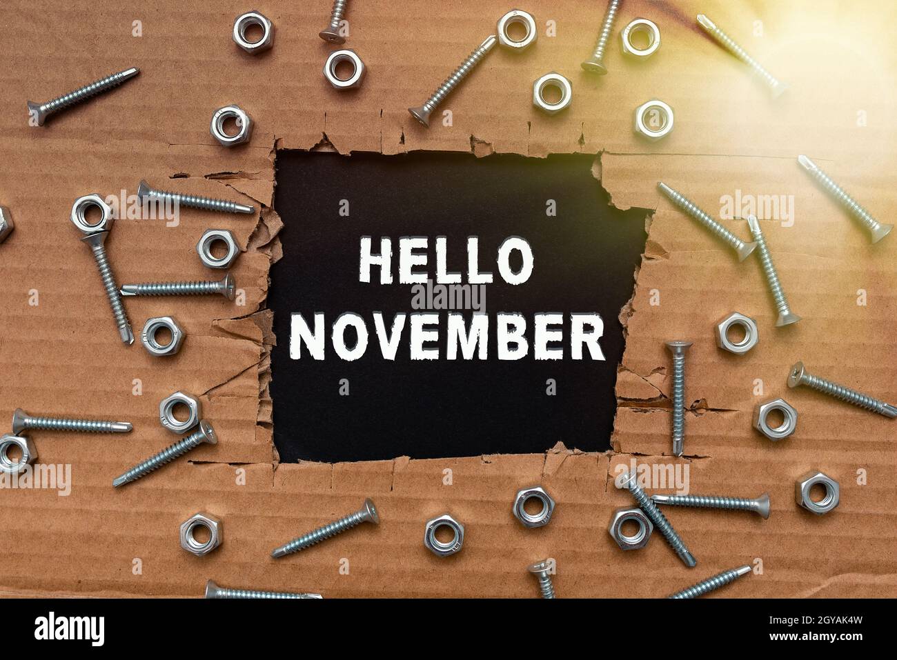 Conceptual display Hello November, Business showcase greeting used when ...