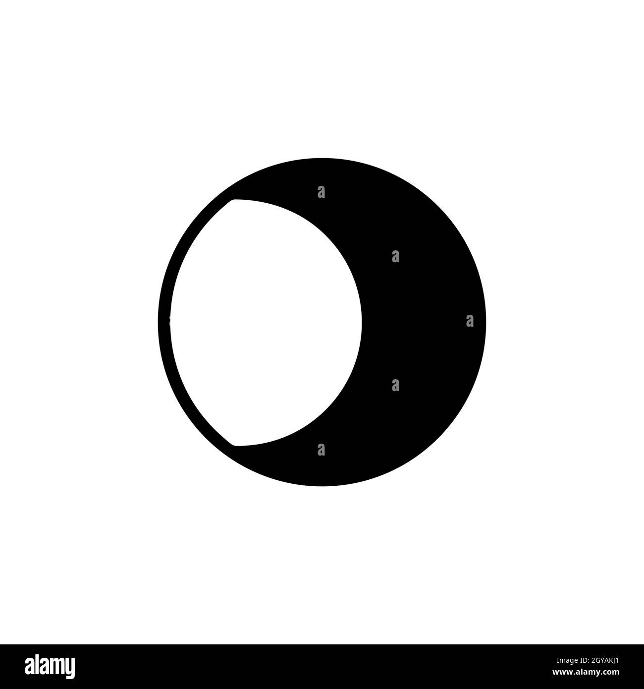 Young Moon vector glyph icon. Meteorology sign. Graph symbol for travel ...