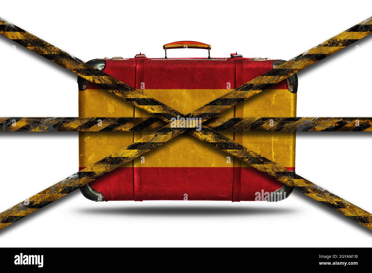 No travel to Spain due to Coronavirus, Covid 19. Vintage leather ...