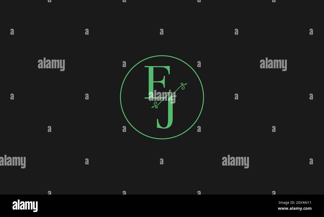 LETTERS EJ LOGO DESIGN WITH NEGATIVE SPACE EFFECT FOR ILLUSTRATION USE ...