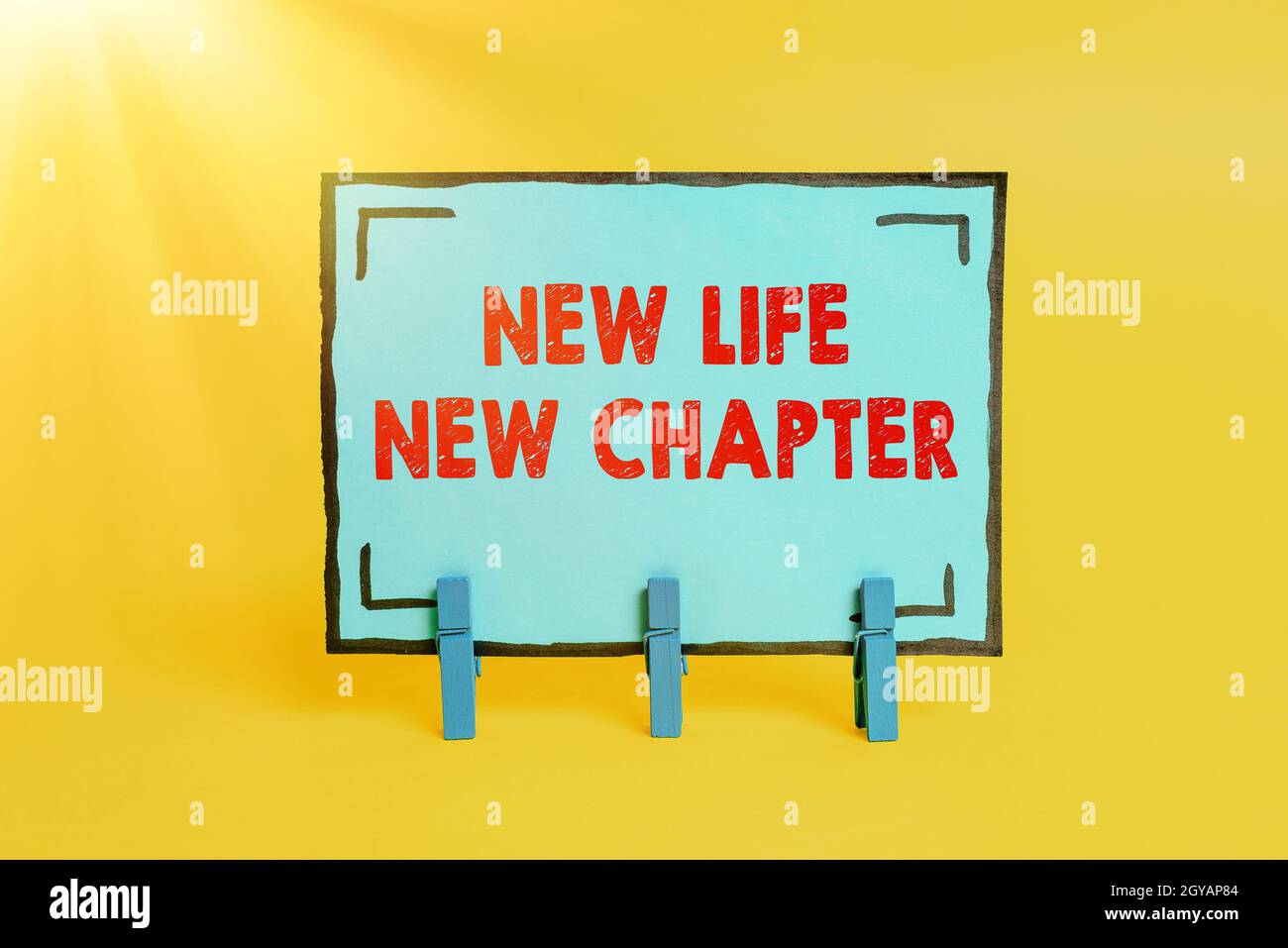 Hand writing sign New Life New Chapter, Concept meaning modification of ...