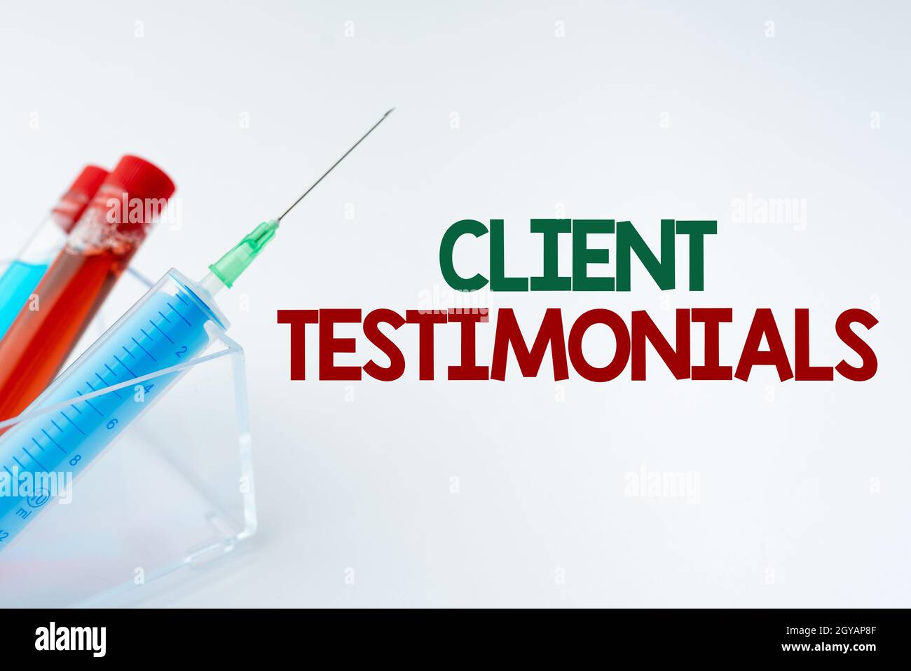 Sign displaying Client Testimonials, Word for Written recommendation ...