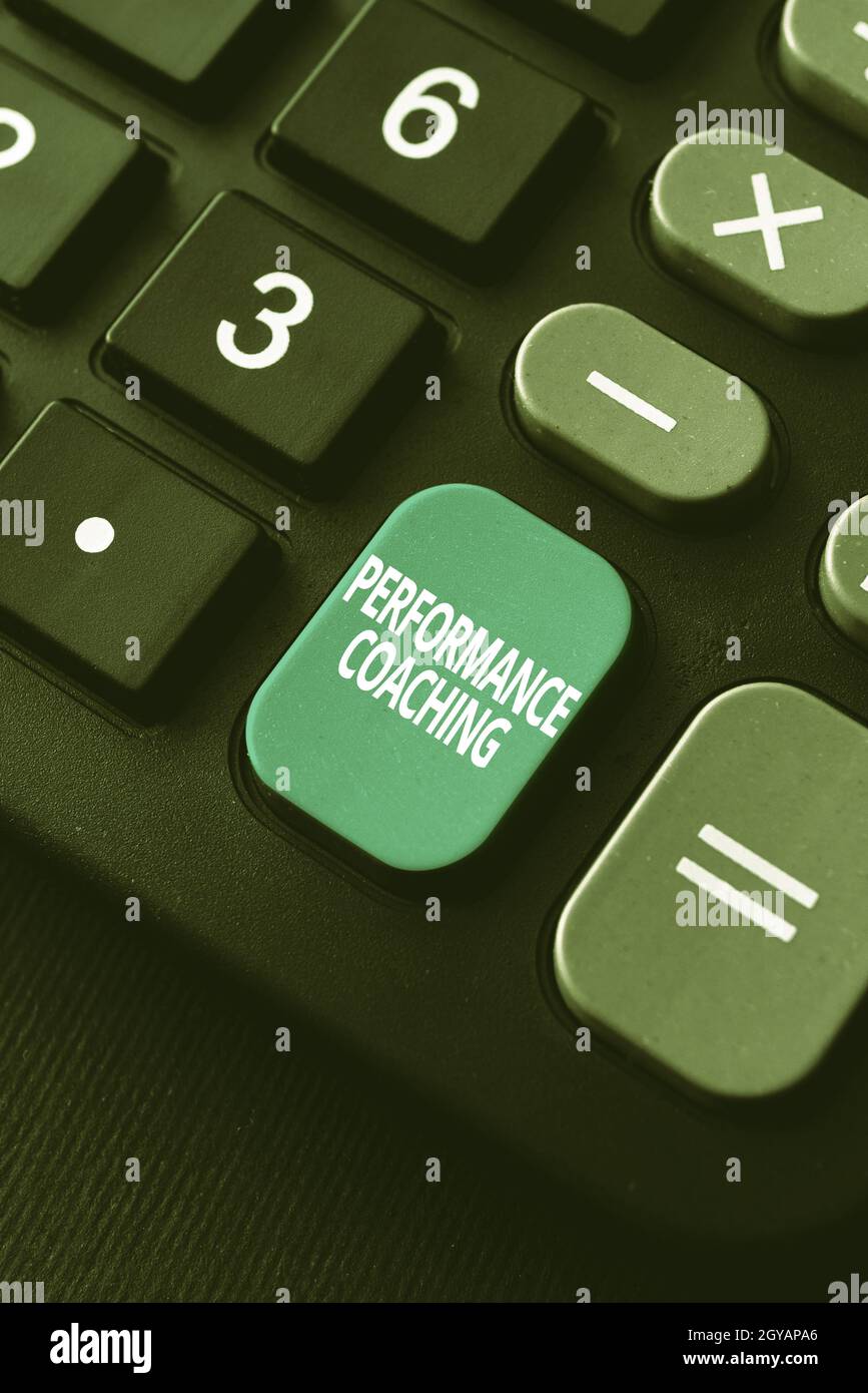 Hand writing sign Performance Coaching, Business approach the ...