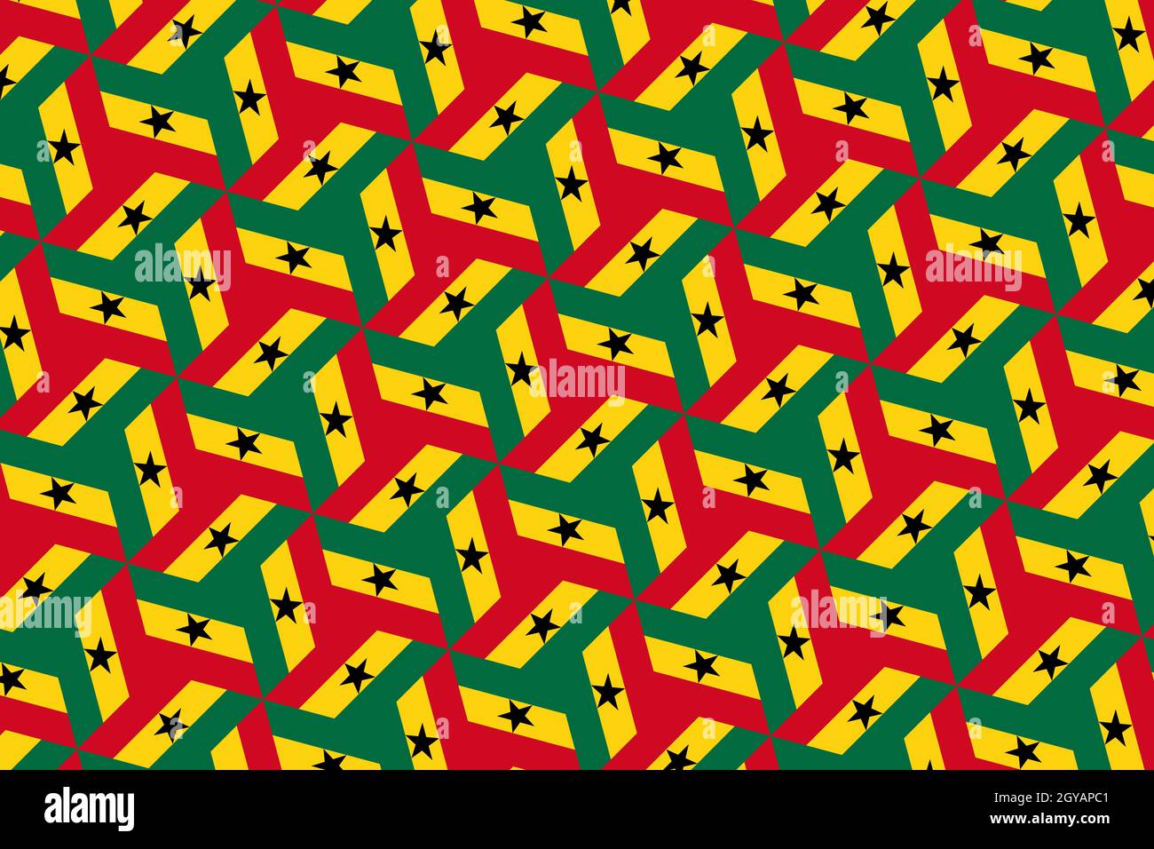 Simple geometric pattern in the colors of the national flag of Ghana ...