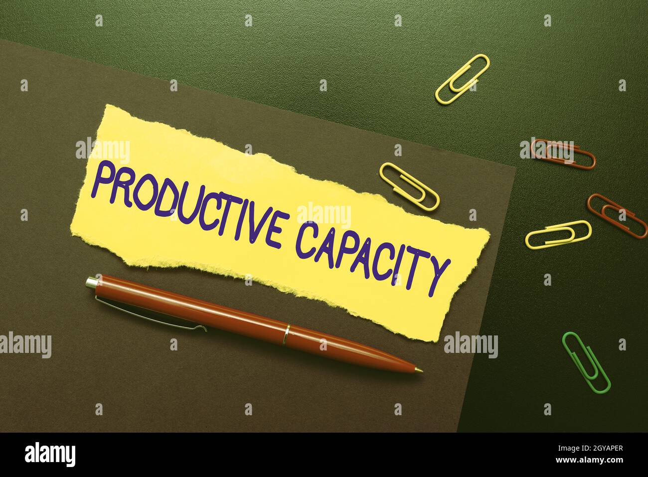 Conceptual caption Productive Capacity, Conceptual photo the maximum ...