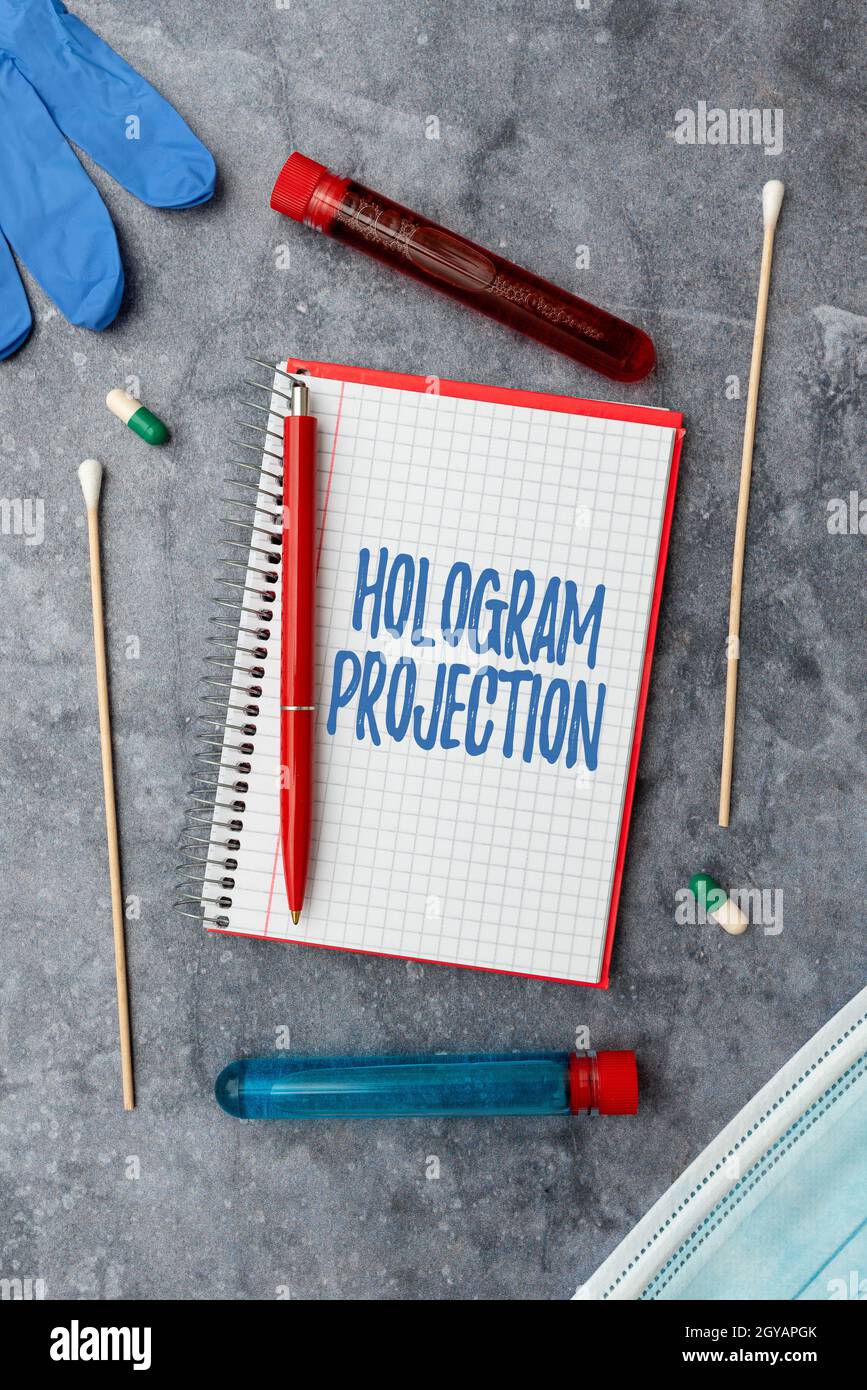 Inspiration showing sign Hologram Projection, Word Written on ...