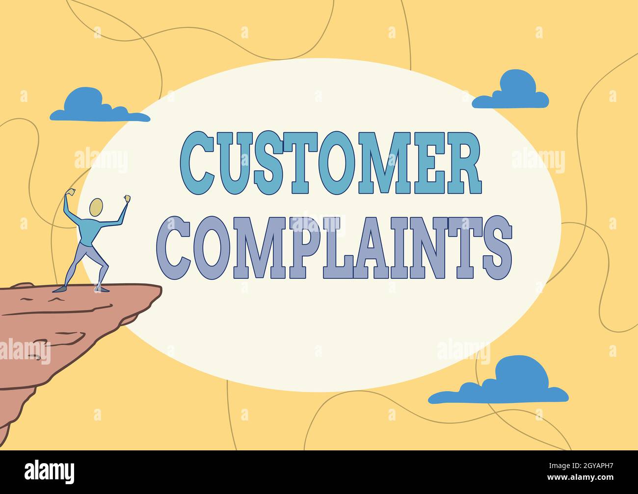 Text caption presenting Customer Complaints, Concept meaning expression ...