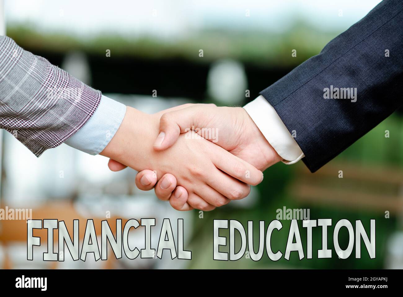 Text caption presenting Financial Education, Word for education and ...