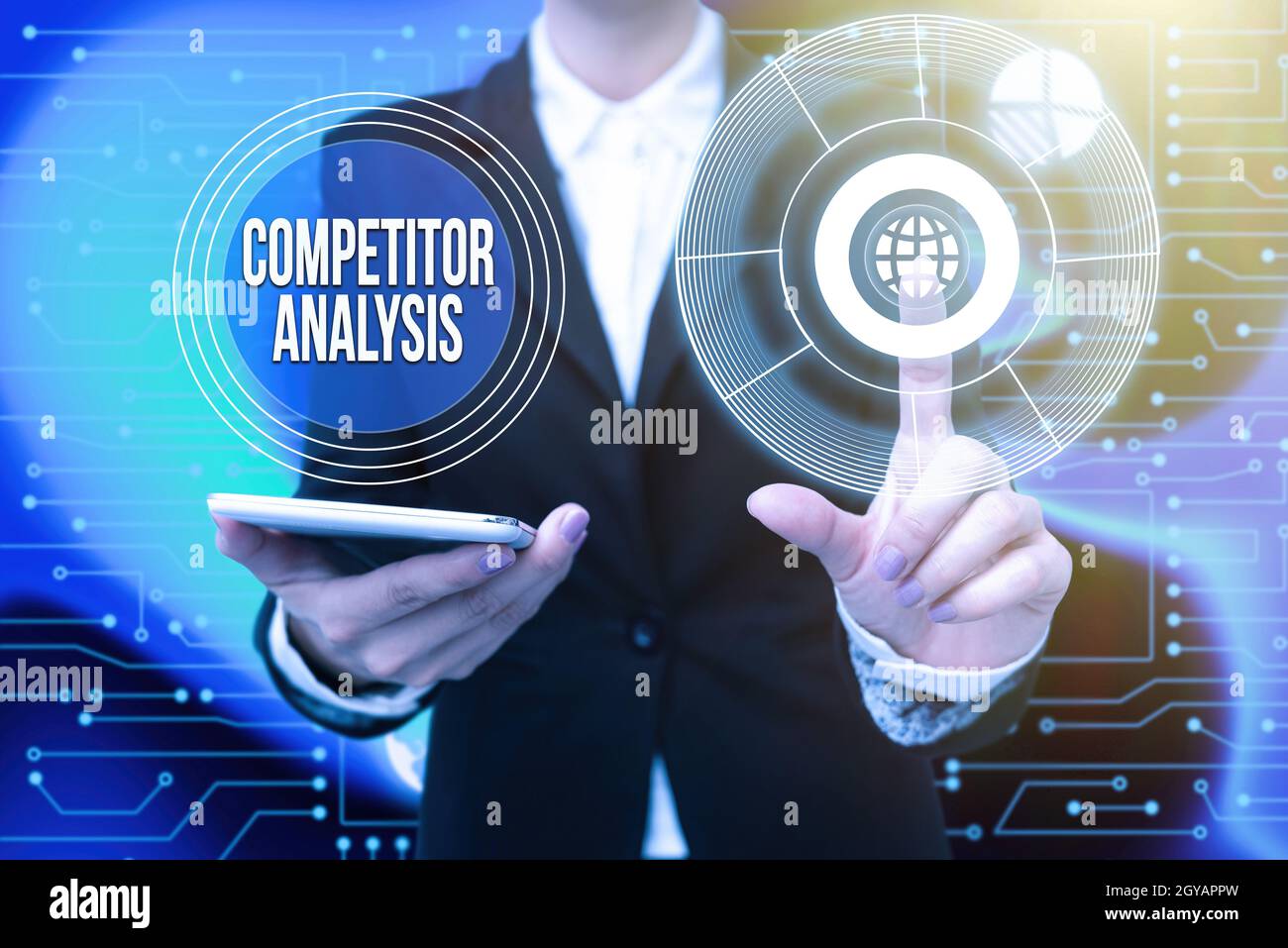 Handwriting text Competitor Analysis, Conceptual photo assessment of ...