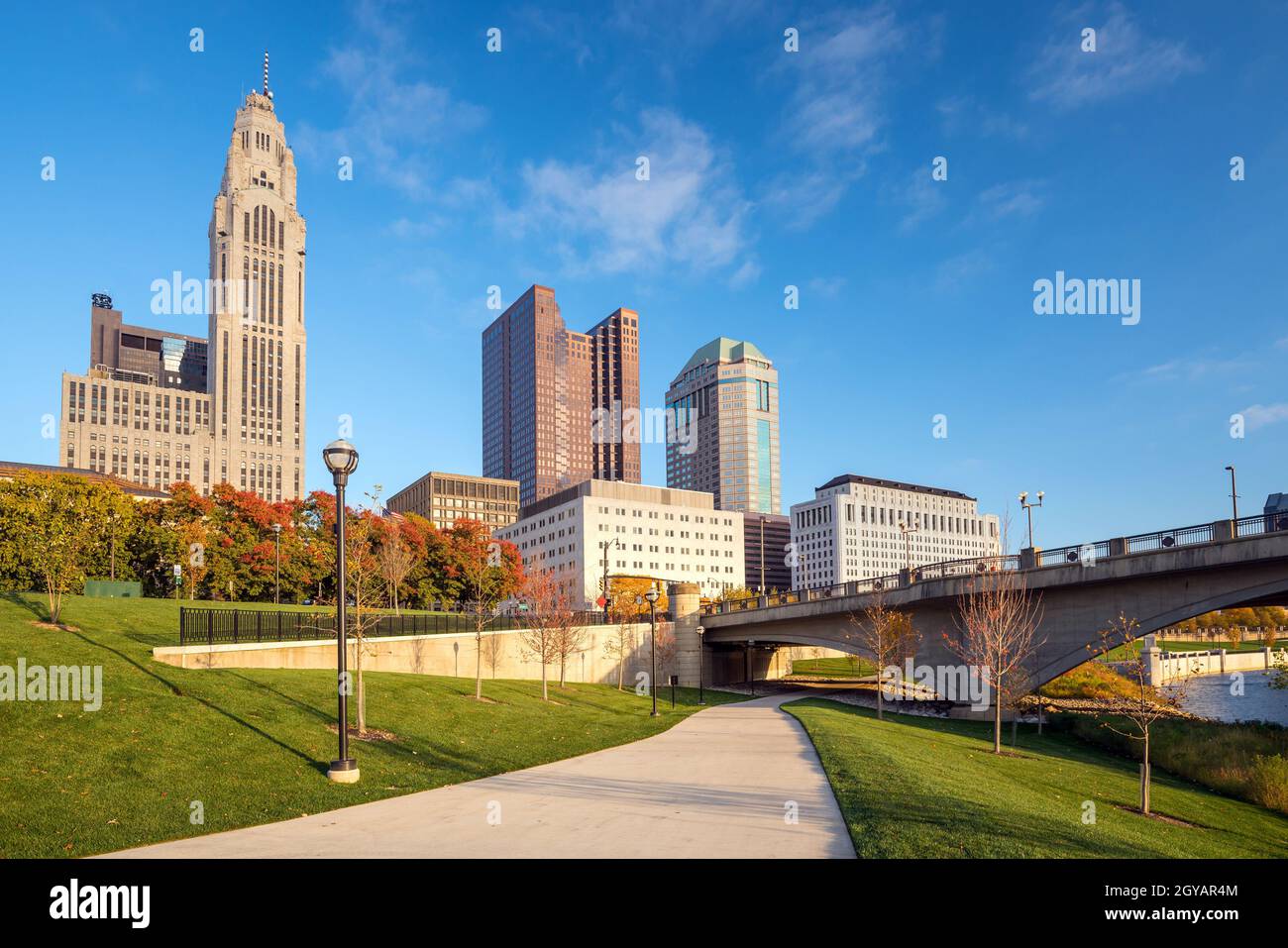 View of downtown Columbus Ohio skyline in USA Stock Photo - Alamy