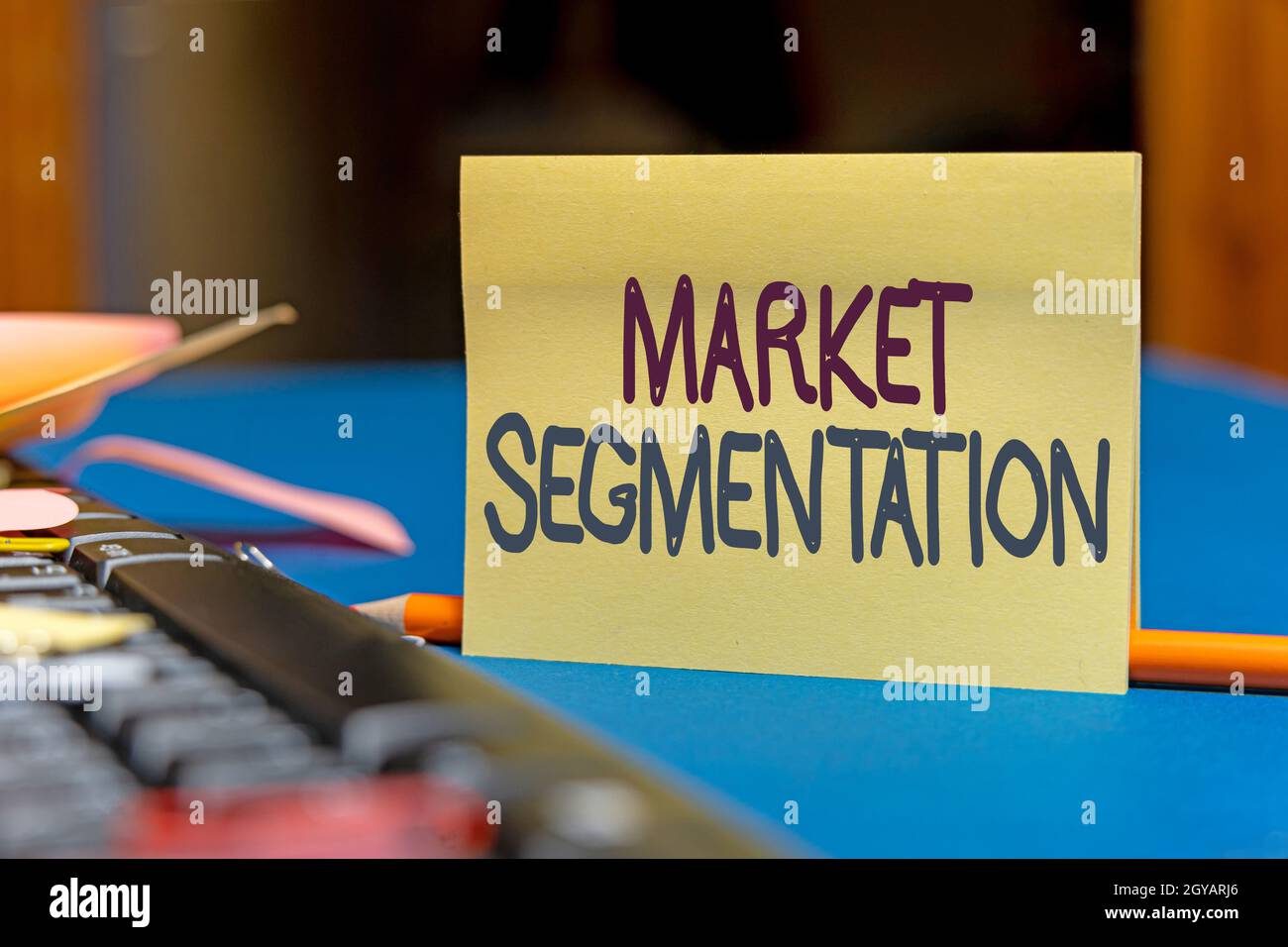 Sign displaying Market Segmentation, Conceptual photo dividing a market ...