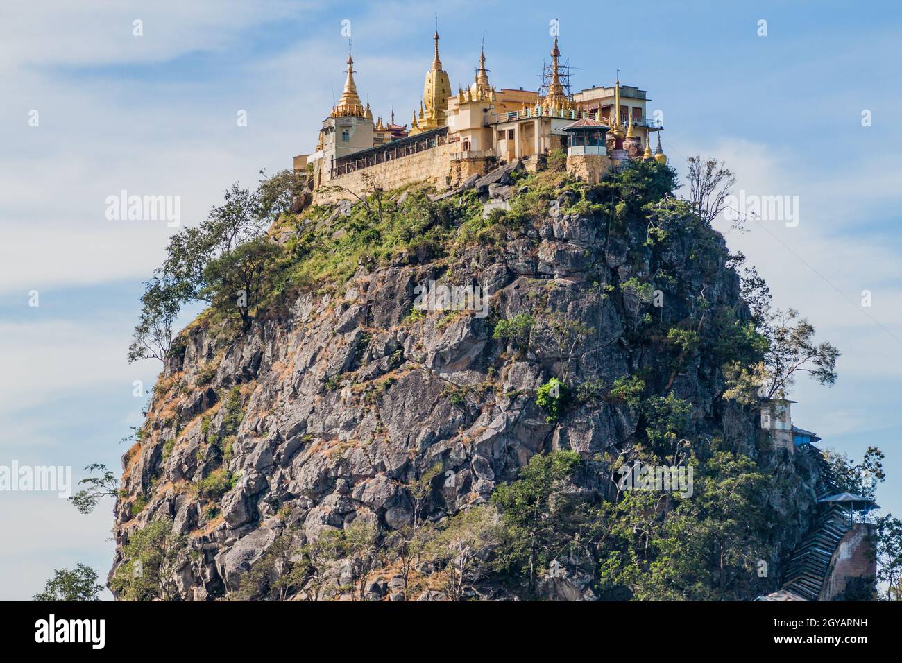 View of Mt Popa mountain in Myanmar Stock Photo - Alamy