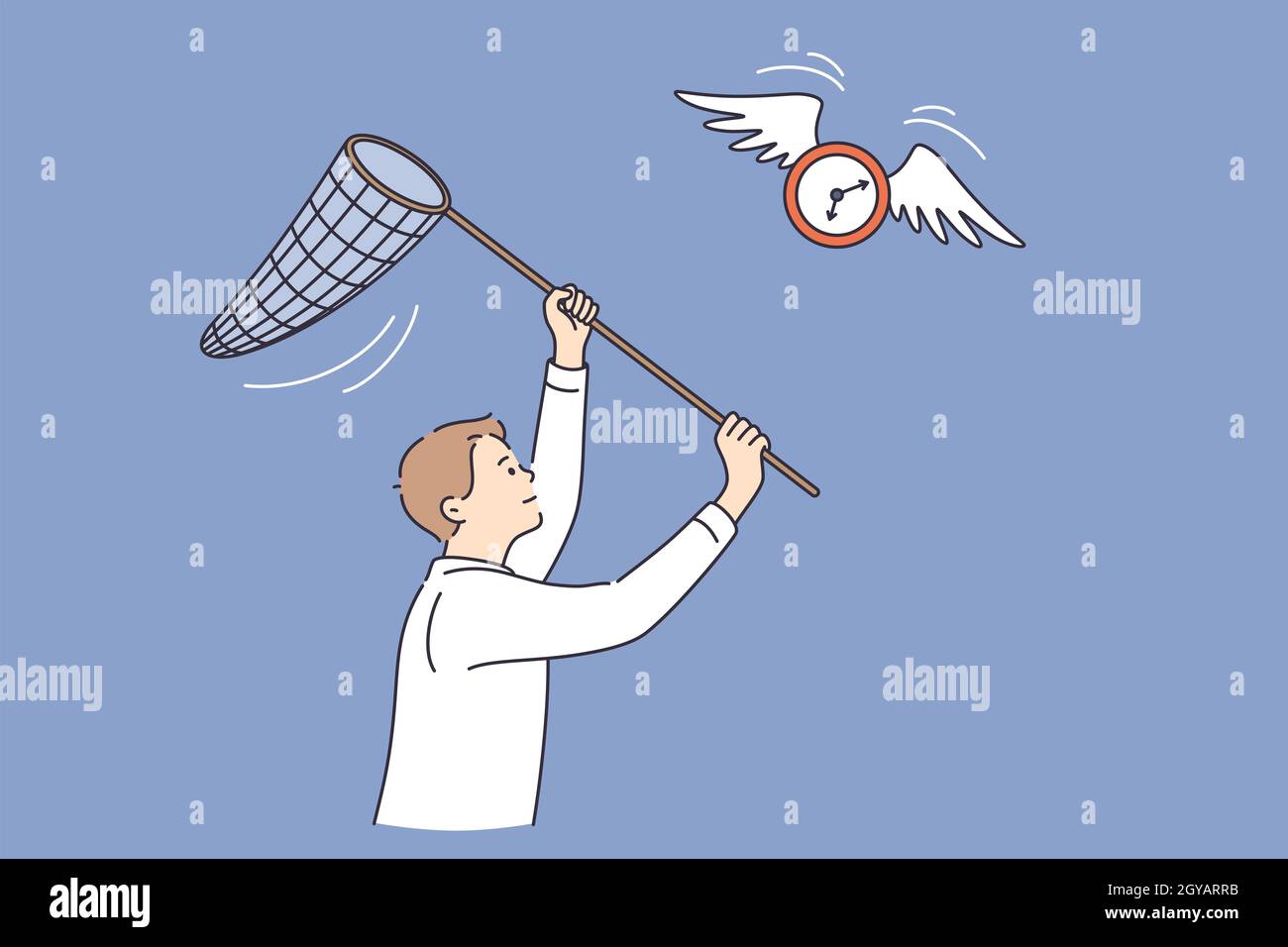 Cartoon illustration running alarm clock hi-res stock photography and ...