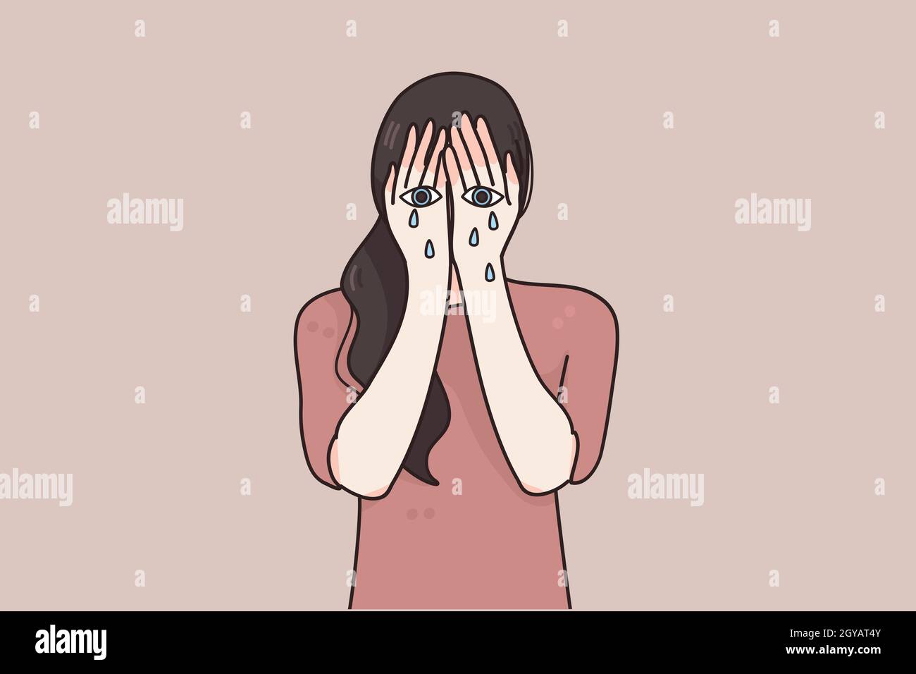Cartoon eyes weeping hi-res stock photography and images - Alamy
