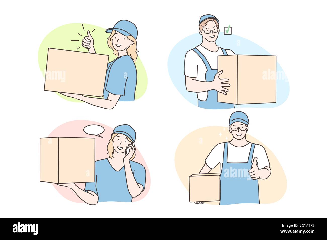 Deliverer cartoon hi-res stock photography and images - Alamy