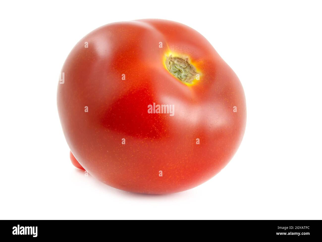 Red ripe tomato isolated on white background close up Stock Photo - Alamy