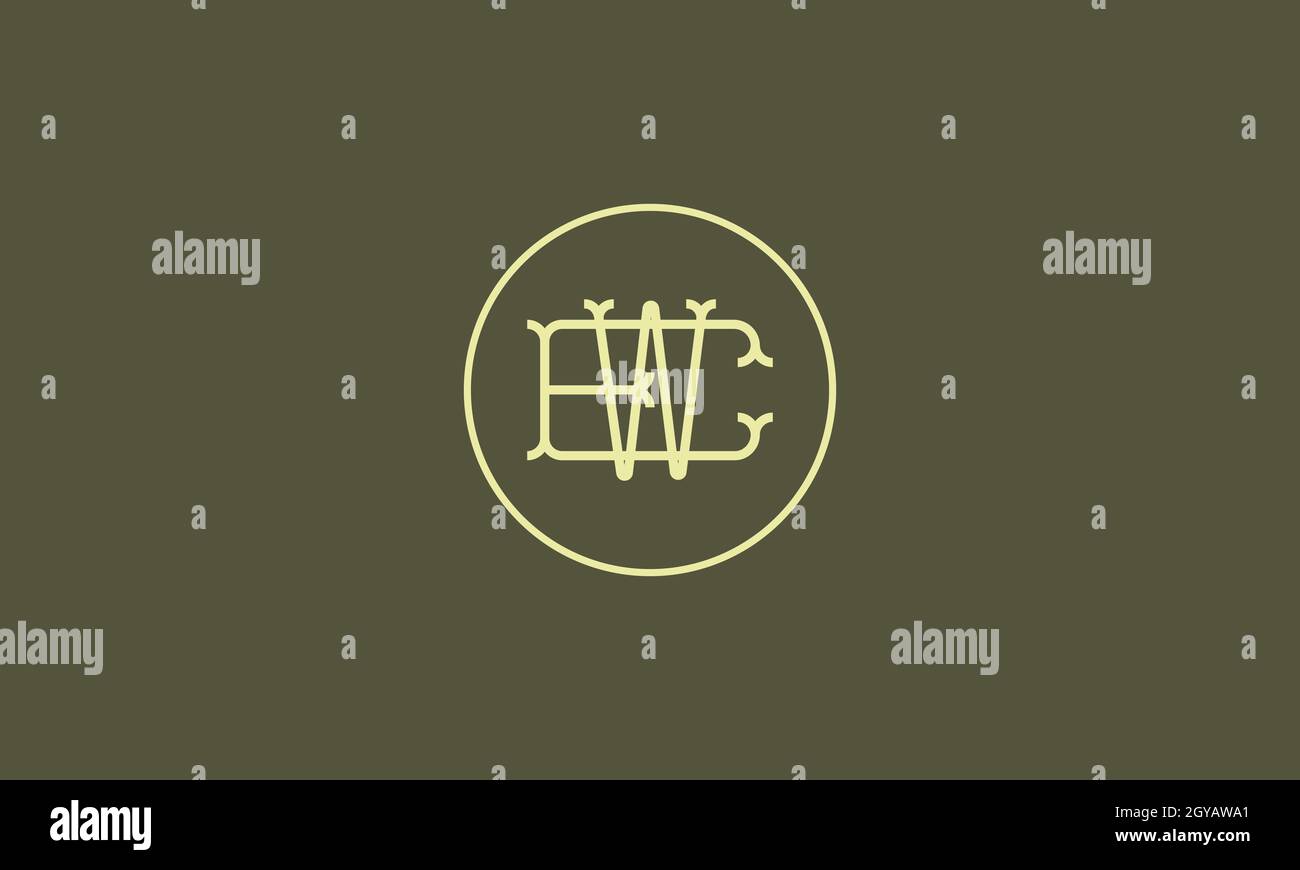 LETTERS EW LOGO DESIGN WITH NEGATIVE SPACE EFFECT FOR ILLUSTRATION USE ...