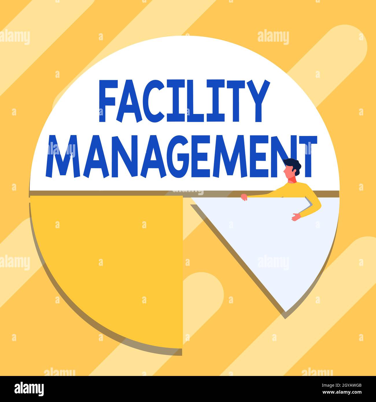 Hand writing sign Facility Management, Business overview maintenance of ...