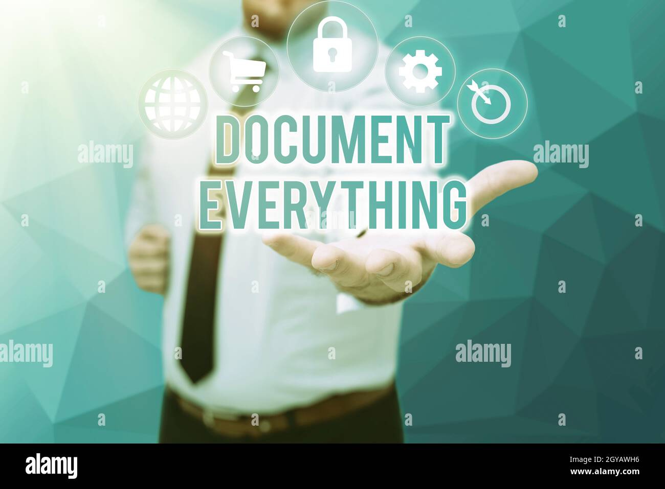 Sign displaying Document Everything, Word for computer file that ...