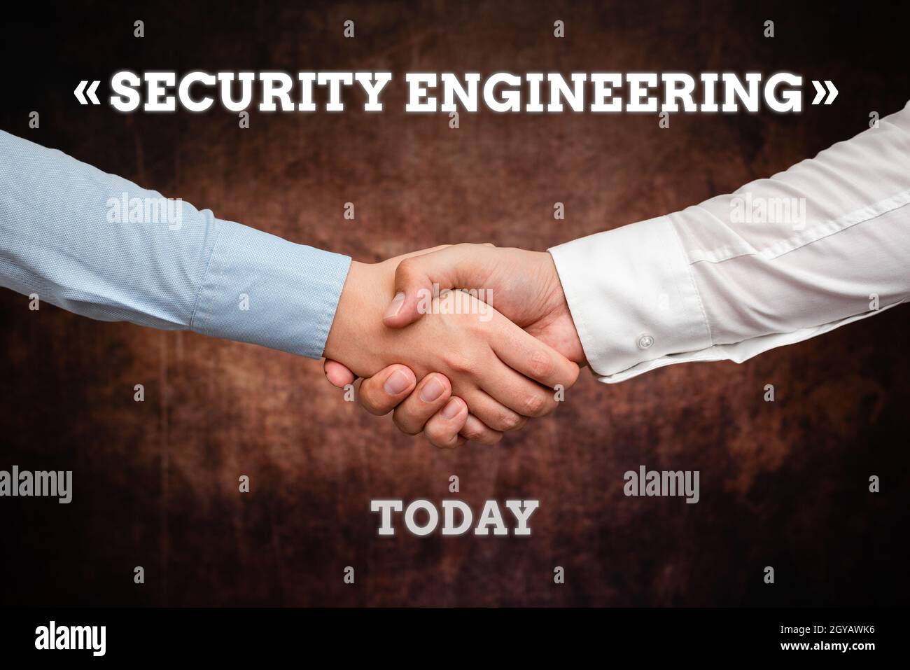 Hand writing sign Security Engineering, Business showcase focus on the ...