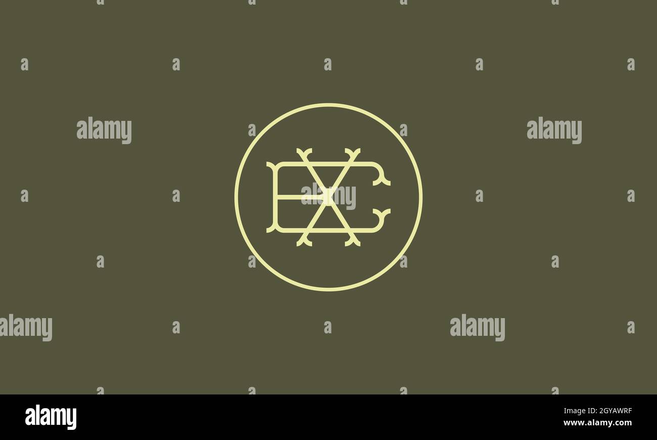 LETTERS EX LOGO DESIGN WITH NEGATIVE SPACE EFFECT FOR ILLUSTRATION USE ...