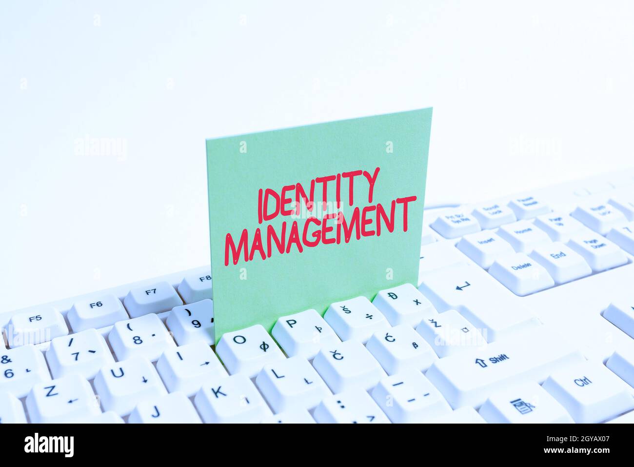 Text caption presenting Identity Management, Concept meaning ...