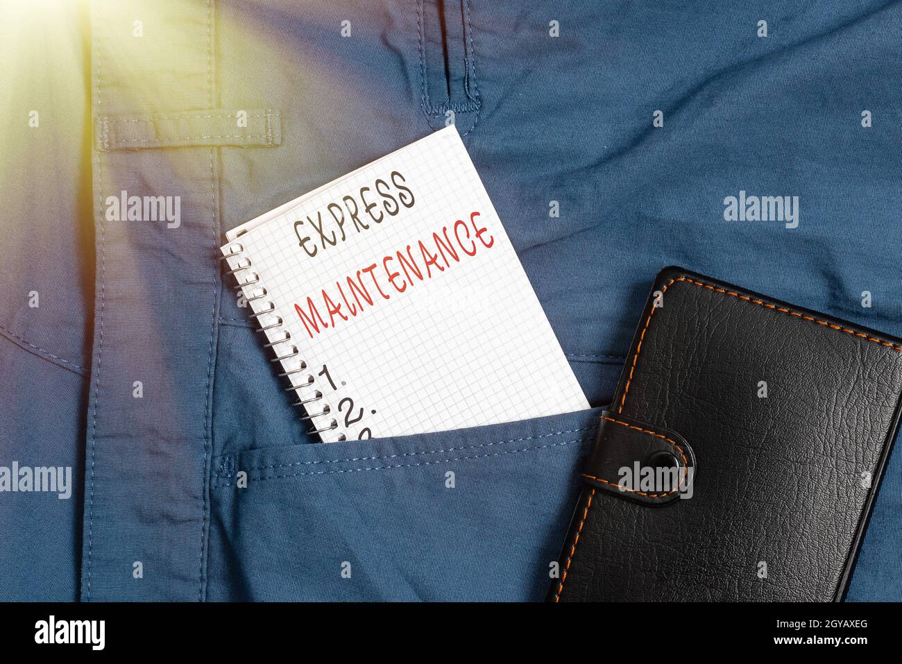 Conceptual caption Express Maintenance, Business idea damage is ...