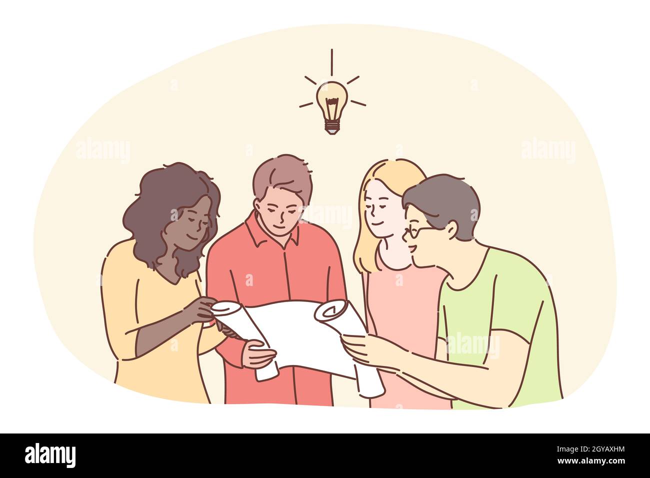 Teamwork, cooperation, business, analysis, meeting, discussion concept ...