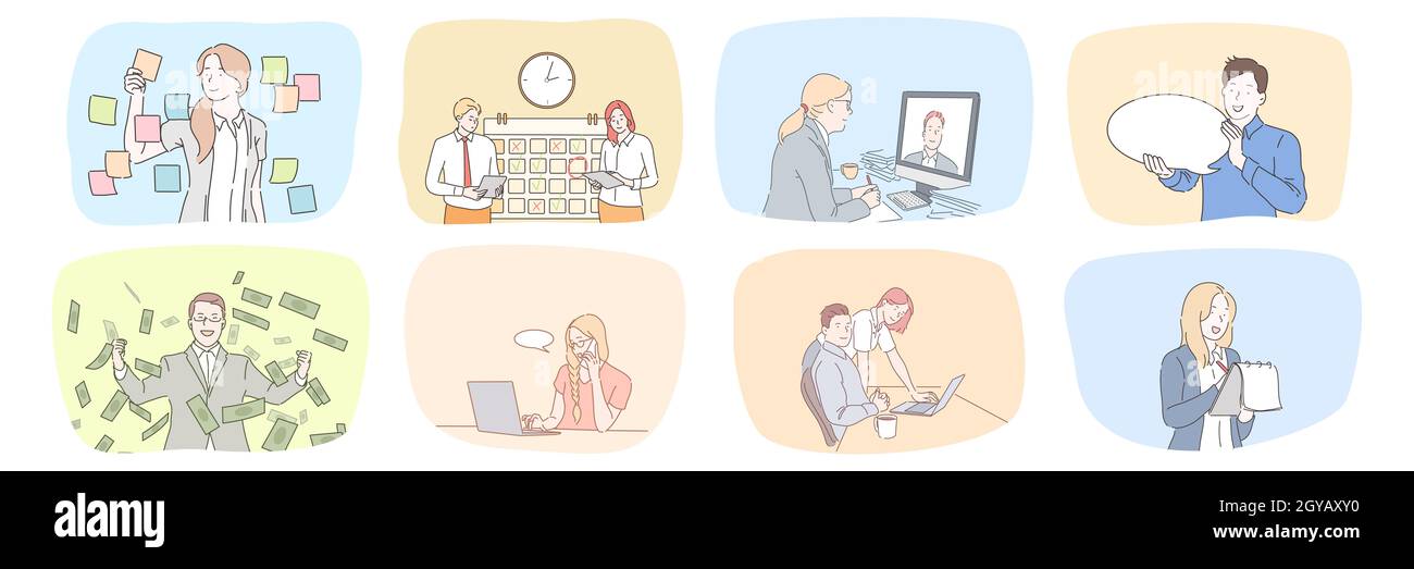 Success, business, profit, plan, time management, communication, wealth ...