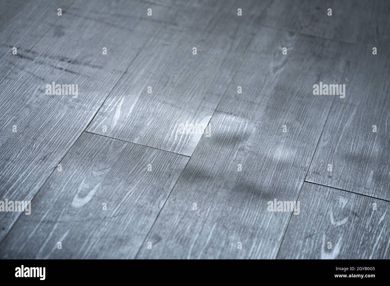 Damaged Wooden Floor. Laminate Scratch. Broken Vinyl Flooring Stock ...