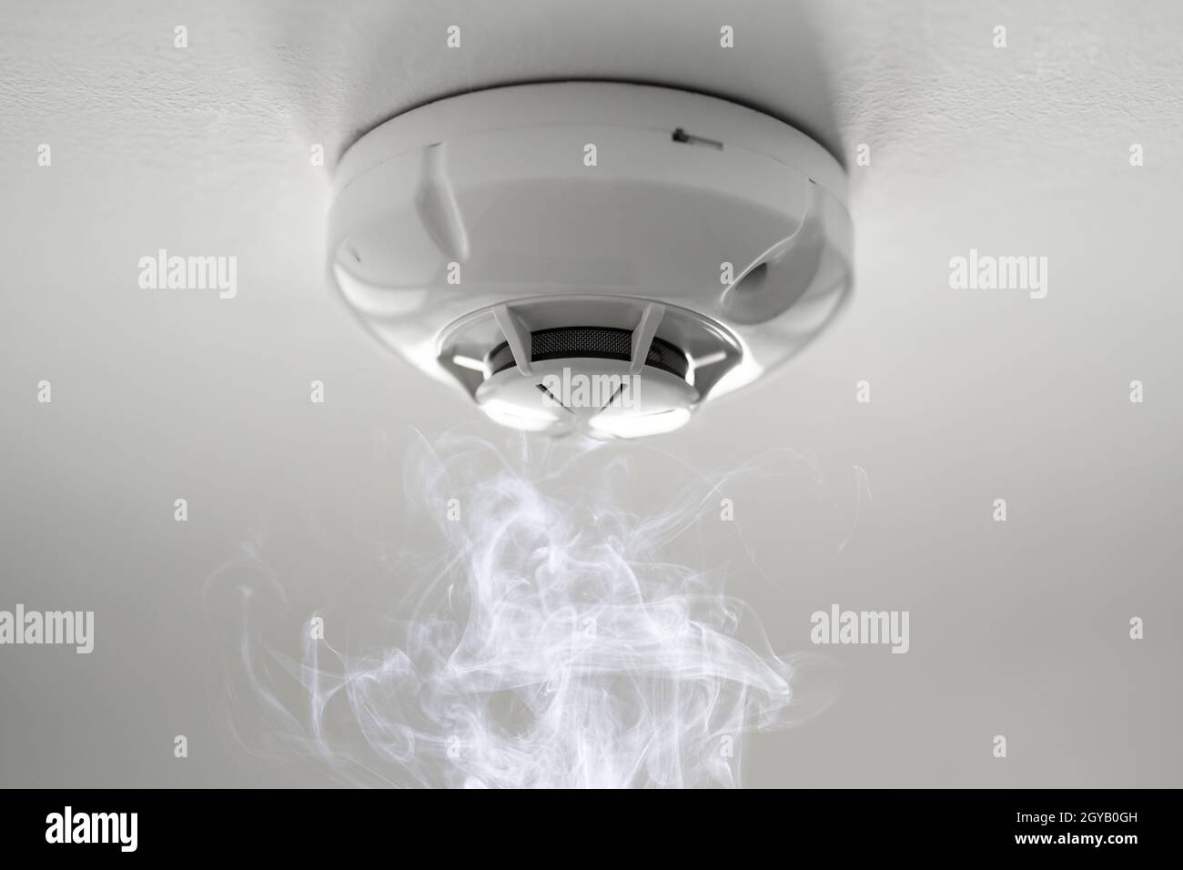 Residential Smoke Carbon Monoxide Fire Alarm Detector Stock Photo - Alamy