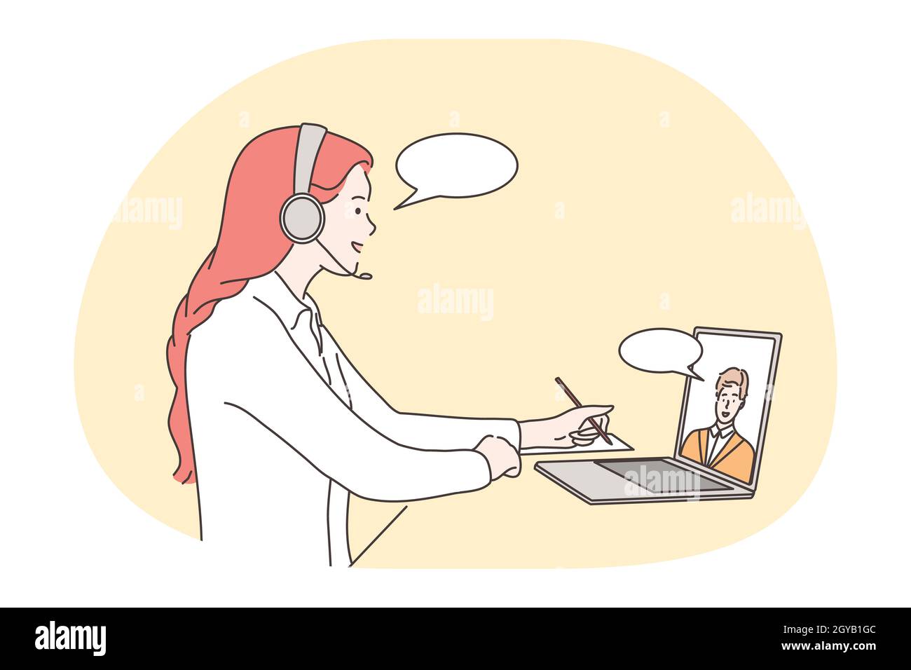 Zoom Meeting Cartoon High Resolution Stock Photography and Images - Alamy