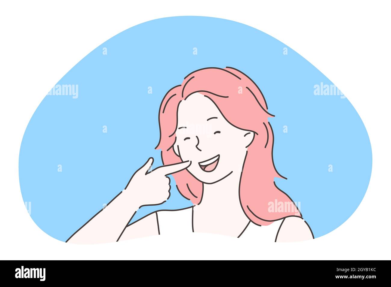 Dental health, white healthy teeth, whitening treatment concept. Young ...